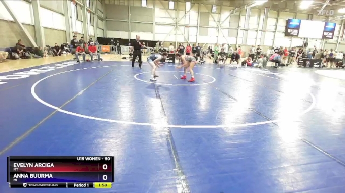 50 lbs Cons. Round 3 - Evelyn Arciga, MT vs Anna Buurma, MI