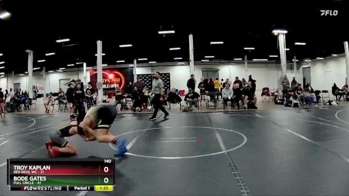 140 lbs Round 2 (4 Team) - Troy Kaplan, Red Devil WC vs Bode Gates ...