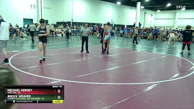 150 lbs Semis & Wb (16 Team) - Brock Weaver, Camden Outsiders The Greasers vs Michael Kersey ...