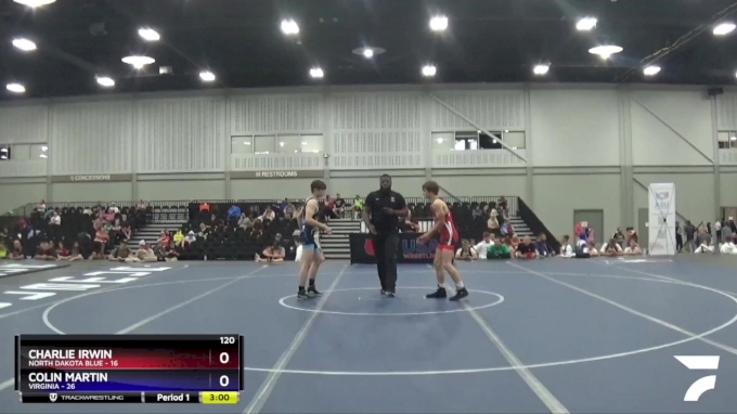 120 lbs Placement Matches (16 Team) - Charlie Irwin, North Dakota Blue ...