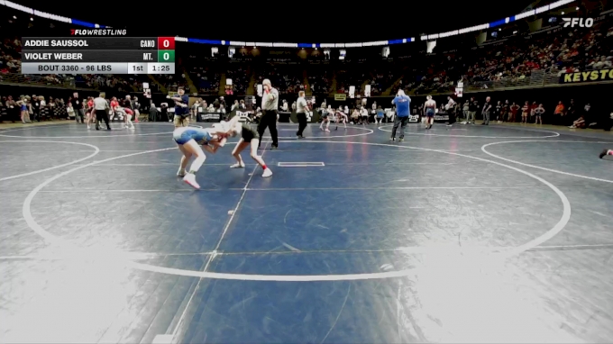 96 lbs Round Of 16 - Addie Saussol, Canon-McMillan vs Violet Weber, Mt ...