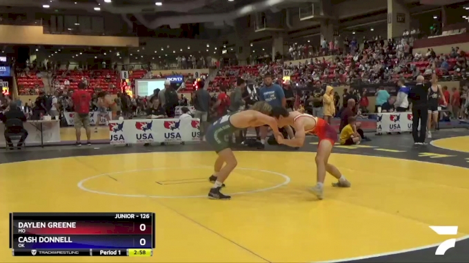 126 lbs Champ. Round 1 - Daylen Greene, MO vs Cash Donnell, OK