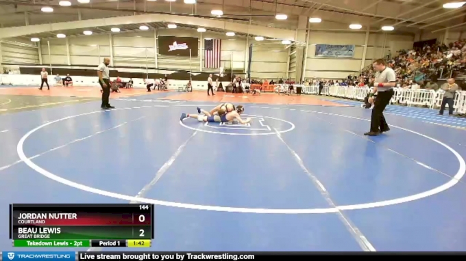 144 lbs Champ. Round 1 - Beau Lewis, Great Bridge vs Jordan Nutter ...