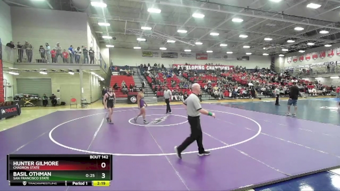 157 lbs Cons. Semi - Hunter Gilmore, Chadron State vs Basil Othman, San ...