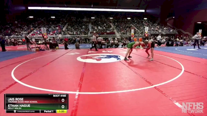 4A-157 lbs Quarterfinal - Ethan Hague, Kelly Walsh vs Jais Rose ...