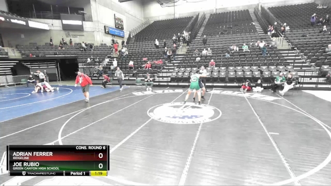 218 lbs Cons. Round 6 - Joe Rubio, Green Canyon High School vs Adrian ...