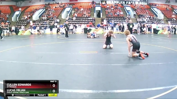 119 lbs Champ. Round 1 - Cullen Edwards, St Francis vs Lucas Milian ...
