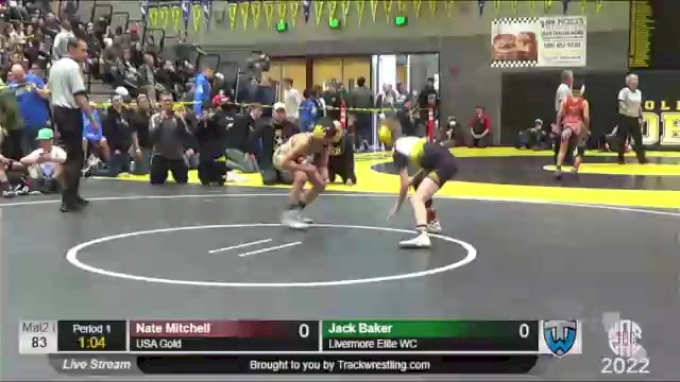 83 lbs 1st Place Match - Jack Baker, Livermore Elite WC vs Nate ...