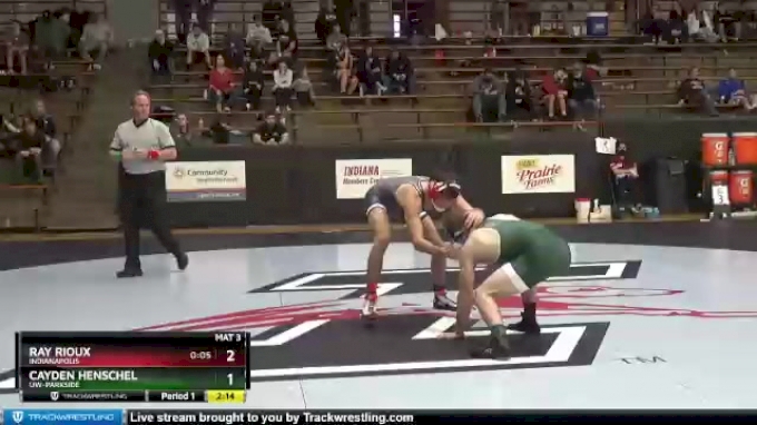 141 lbs Champ. Round 1 - Ray Rioux, Indianapolis vs Cayden Henschel, UW ...