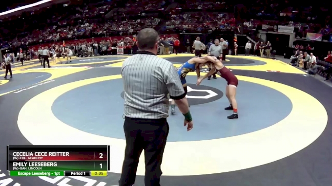 W-105 lbs Cons. Round 3 - Emily Leeseberg, (W)-Gah. Lincoln vs Cecelia ...