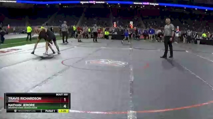 D1-145 lbs Semifinal - Nathan Jerore, Brownstown Woodhaven vs Travis ...