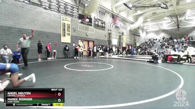 116 lbs Champ. Round 1 - Angel Nguyen, Central Catholic vs Marek ...