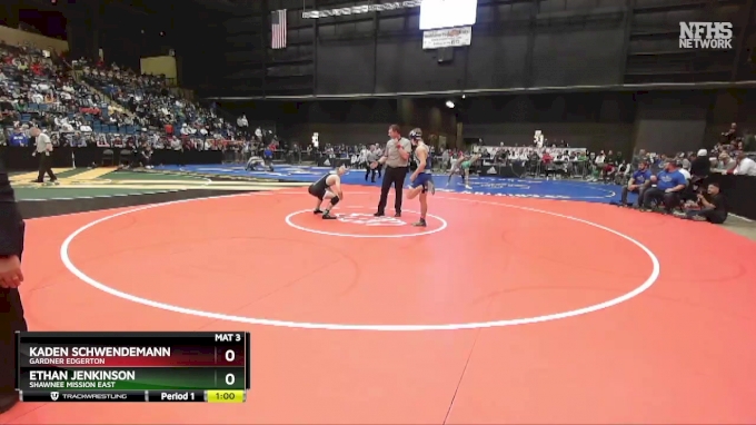 6A - 132 lbs Cons. Round 2 - Kaden Schwendemann, Gardner Edgerton vs ...