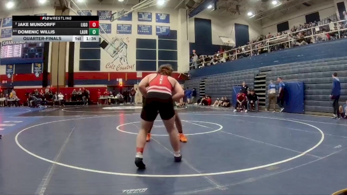189 lbs Quarterfinal - Jake Mundorff, Ligonier Valley vs Domenic Willis ...