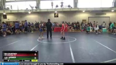 71 lbs Round 3 (8 Team) - Bo Courtney, Oklahoma Red vs Loc Webber, Ohio