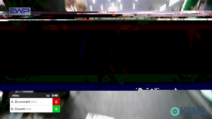 46 lbs Quarterfinal - Adam Brummett, Sperry Wrestling Club vs Brady ...