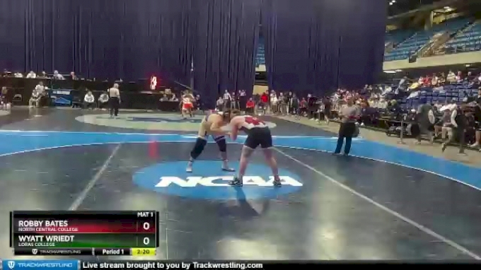 285 lbs Cons. Semi - Robby Bates, North Central College vs Wyatt Wriedt ...