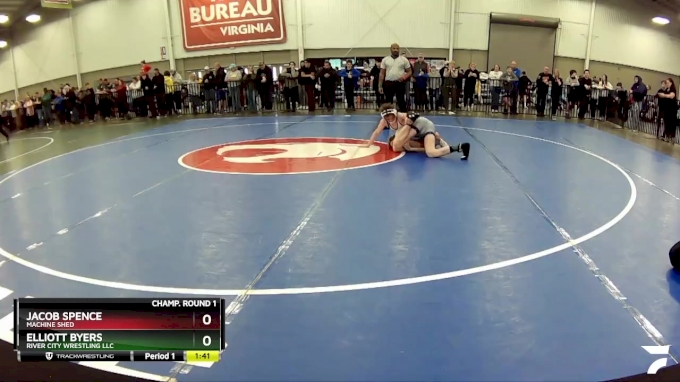 120 lbs Champ. Round 1 - Jacob Spence, Machine Shed vs Elliott Byers ...