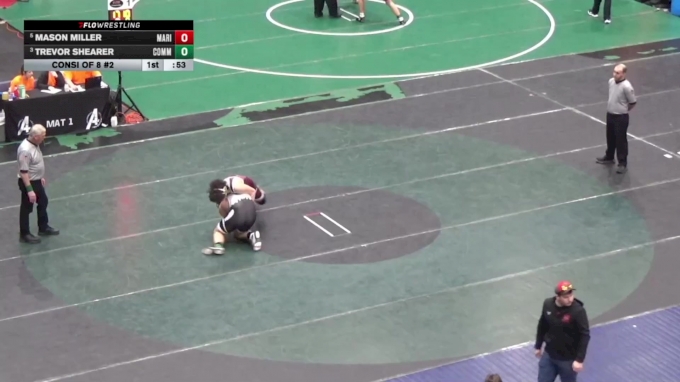 212 lbs Consi Of 8 #2 - Mason Miller, Marion Center vs Trevor Shearer ...