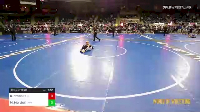 52 lbs Consi Of 16 #1 - Ryker Brown, R.A.W. vs Mason Marshall, Unattached