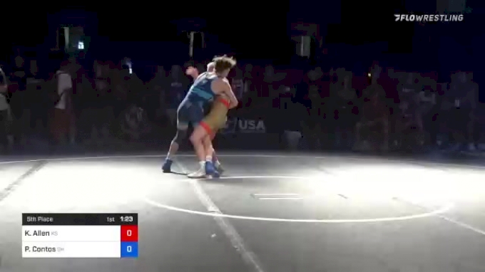 126 lbs 5th Place - Kaden Allen, Kansas vs Phoenix Contos, Ohio