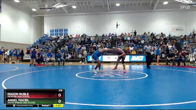 215 lbs Quarterfinal - Angel Maciel, Ocean Springs High School vs Mason ...
