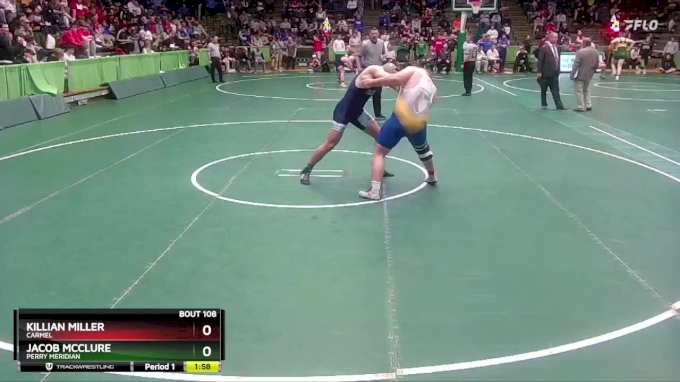 285 lbs Champ. Round 1 - Killian Miller, Carmel vs Jacob McClure, Perry ...