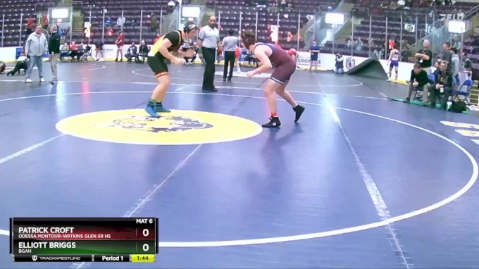 215 lbs Champ. Round 1 - Patrick Croft, Odessa Montour-Watkins Glen Sr ...