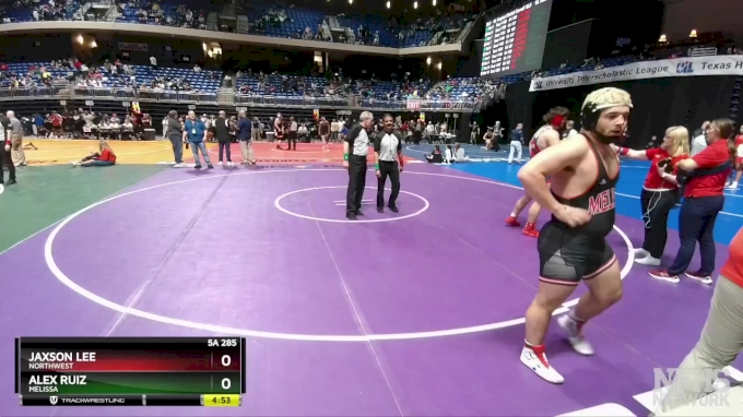5A 285 lbs Cons. Round 2 - Alex Ruiz, Melissa vs Jaxson Lee, Northwest