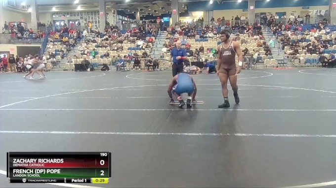 190 lbs Cons. Semi - Zachary Richards, DeMatha Catholic vs French (DP ...