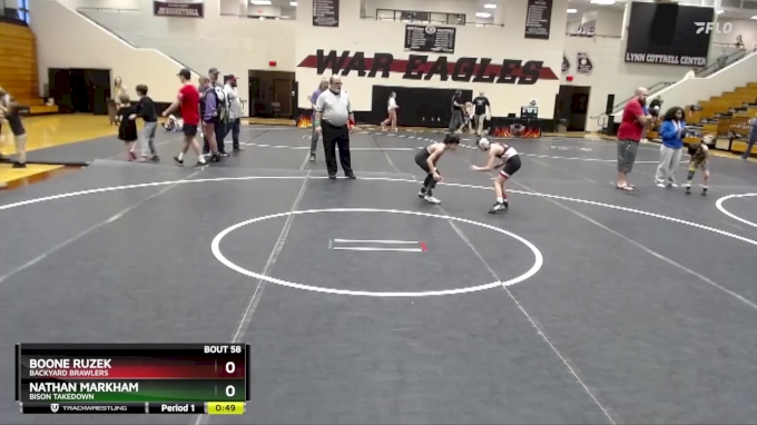 64 lbs Round 3 - Nathan Markham, Bison Takedown vs Boone Ruzek ...