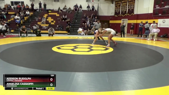 125 lbs Cons. Semi - Angelina Cassioppi, Hononegah vs Addison Rudolph ...