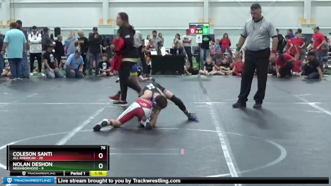 76 lbs Round 3 (8 Team) - Nolan Deshon, Neighborhood vs Coleson Santi ...
