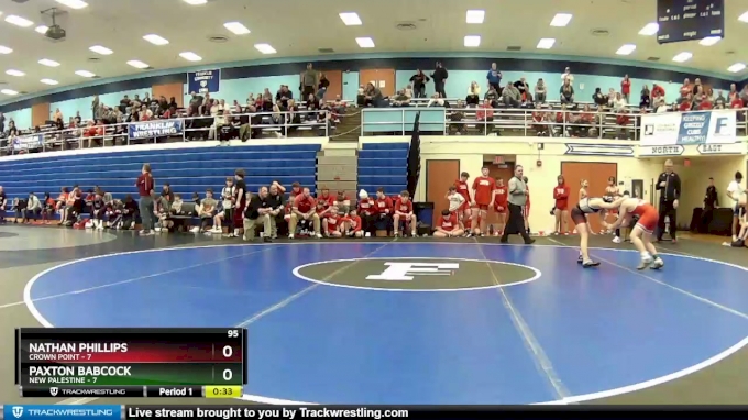 95 lbs Placement (4 Team) - Paxton Babcock, New Palestine vs Nathan ...