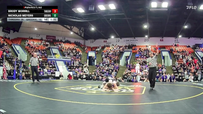 113 lbs Quarterfinals (8 Team) - Brody Morrill, Three Rivers HS vs ...
