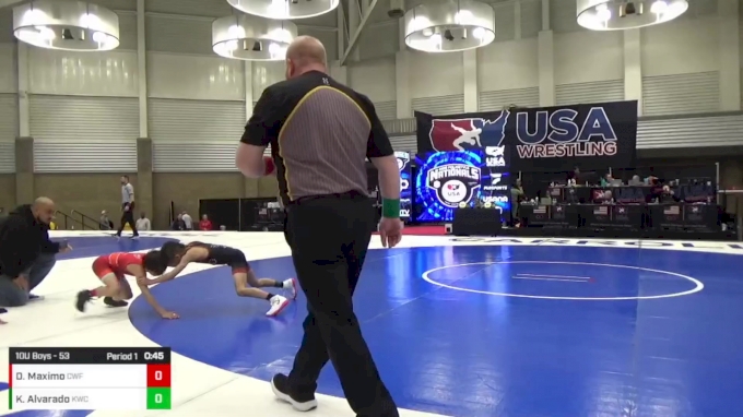 10U Boys - 53 lbs Semis - Kristian Alvarado, Kalispell Wrestling Club ...