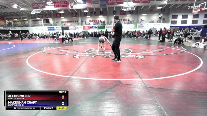 103 lbs Quarterfinal - Alexis Miller, Unattached OK vs Makennah Craft ...