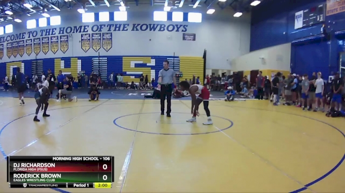 106 lbs Champ. Round 3 - Roderick Brown, Eagles Wrestling Club vs DJ ...