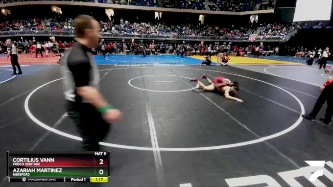 5A 175 lbs Champ. Round 1 - Cortilius Vann, Frisco Heritage vs Azariah ...