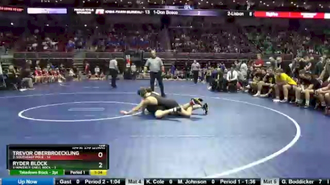 138 lbs Finals (1st & 3rd) - Ryder Block, 1-Waverly-Shell Rock vs ...