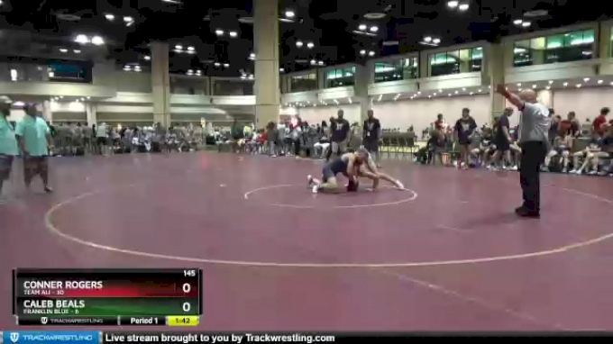 145 lbs Round 3 (8 Team) - Caleb Beals, Franklin Blue vs Conner Rogers ...