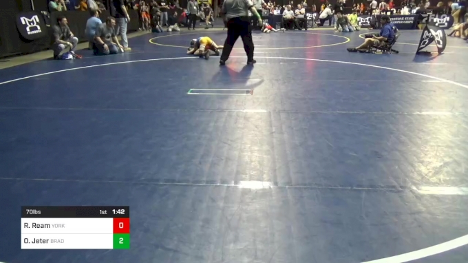 70 lbs Round Of 16 - Ryder Ream, York Suburban vs Owen Jeter, Bradford