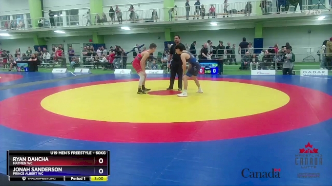 60kg Champ. Round 2 - Ryan Dahcha, Matmen WC vs Jonah Sanderson, Prince ...