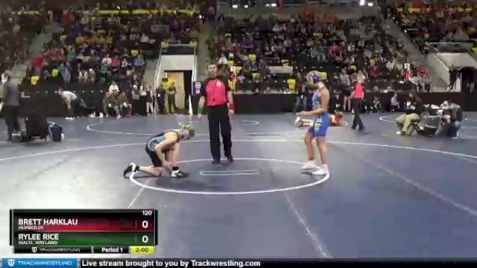 120 lbs Champ. Round 1 - Rylee Rice, WACO, Wayland vs Brett Harklau ...