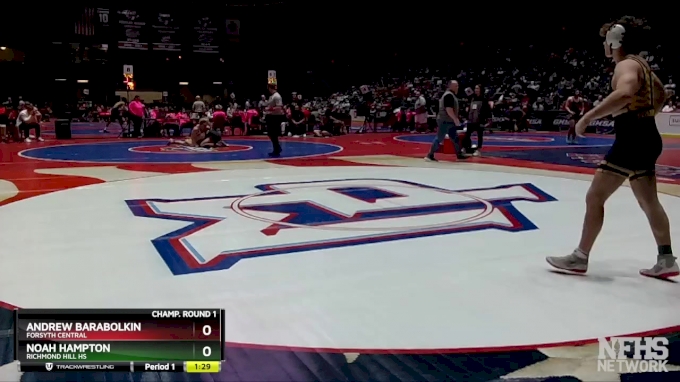 7A-175 lbs Champ. Round 1 - Andrew Barabolkin, Forsyth Central vs Noah ...