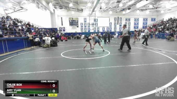 120 lbs Cons. Round 1 - Chloe Box, Canyon vs Amy Yuan, Gabrielino