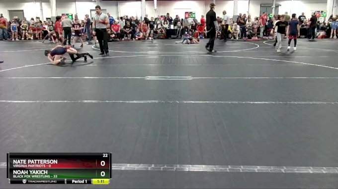 72 lbs Round 2 (8 Team) - Noah Yakich, Black Fox Wrestling vs Nate ...