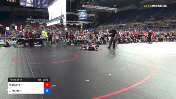 106 lbs Round Of 16 - Nicolar Rivera, Wisconsin vs Jacob Mann, Missouri