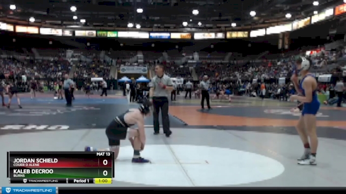 132 lbs Cons. Round 1 - Kaleb Decroo, Burns vs Jordan Schield, Couer D ...