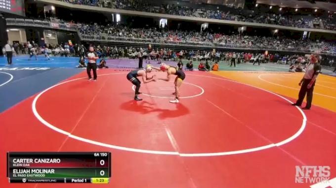 6A 150 lbs Champ. Round 1 - Elijah Molinar, El Paso Eastwood vs Carter ...